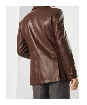 Brunello Cucinelli Leather Blazer