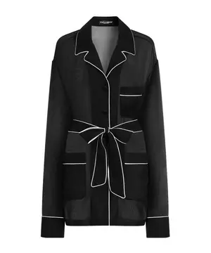 Dolce & Gabbana Vanity Sheer Belted Shirt