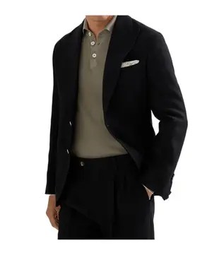 Brunello Cucinelli Peak-lapel Blazer - Black