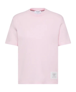 Thom Browne Thom Browne Four-Bar Short-Sleeve T-Shirt Light Pink