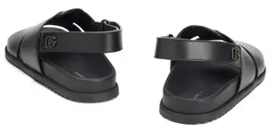 Dolce & Gabbana Leather Logo Sandals