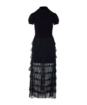 TWINSET Maxi Dress With Lace Detailing - Black