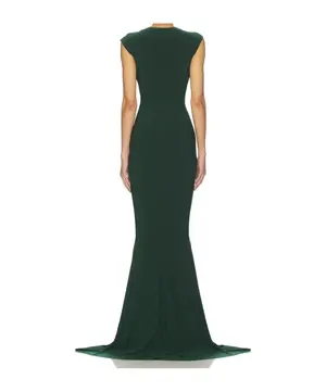 Norma Kamali Ruched Sleeveless Maxi Dress