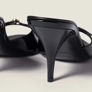 Miu Miu Logo-detailed Slip-on Mules - Black