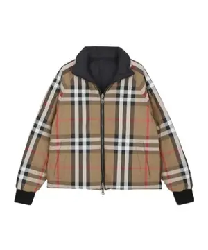 Burberry Zippered Cotton Jacket With Stand Collar