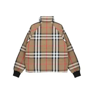Burberry Zippered Cotton Jacket With Stand Collar