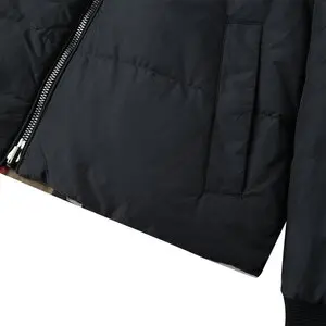 Burberry Zippered Cotton Jacket With Stand Collar
