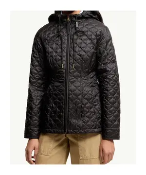 Moncler Arum Hooded Quilted Down Jacket - Black