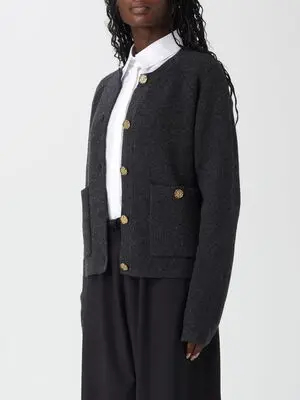 TOTEME Hammered Button Cardigan With Patch Pockets - Black