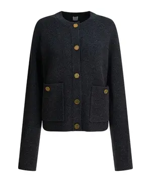 TOTEME Hammered Button Cardigan With Patch Pockets - No