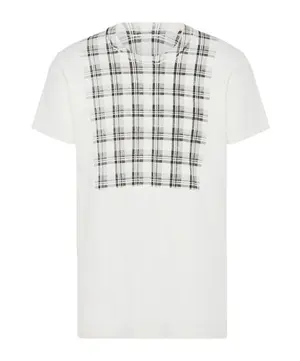 MAISON MARGIELA Checked Panel T-shirt