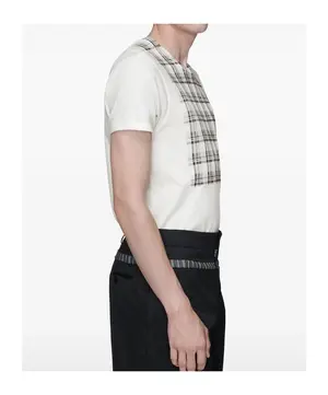 MAISON MARGIELA Checked Panel T-shirt
