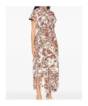 Brunello Cucinelli Printed Maxi Dress With Short Sleeves