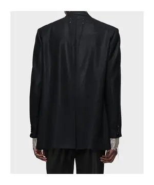 MAISON MARGIELA Shiny Double-breasted Blazer - Black