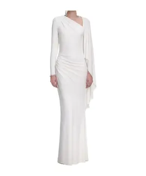 SELF-PORTRAIT Draped Maxi Dress