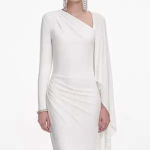 SELF-PORTRAIT Draped Maxi Dress