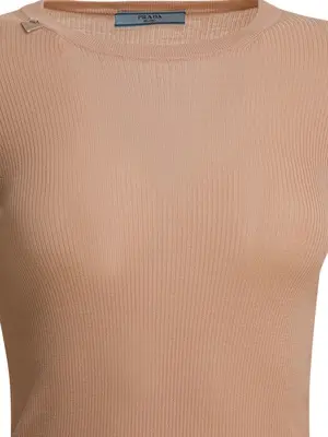 Prada Ribbed Long Sleeve Crewneck Jumper - No
