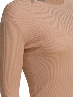 Prada Ribbed Long Sleeve Crewneck Jumper - No