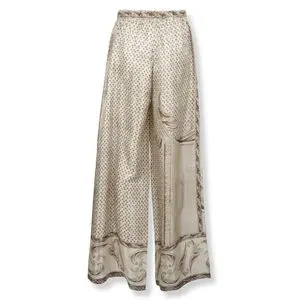 Max Mara Palude Pattern-printed Wide-leg Trousers - Nude
