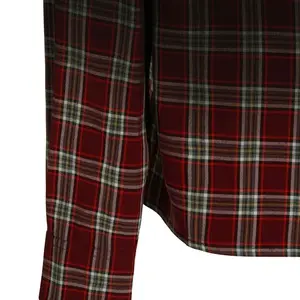 MAISON MARGIELA Ombre Plaid Buttoned Shirt - Bordeaux
