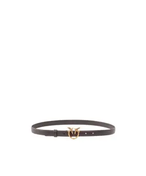 Pinko Love Bird Plaque Buckle Belt - Brown