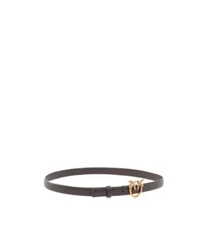 Pinko Love Bird Plaque Buckle Belt - Brown