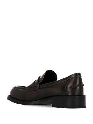 Ash Round Toe Slip-on Loafers