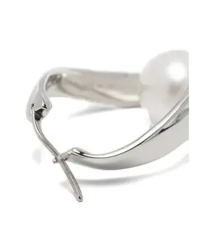 Dries Van Noten Pearl Hoop Earrings
