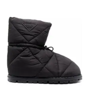 Prada Quilted Logo-patch Snow Boots