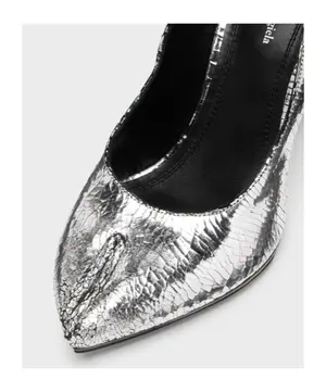 MAISON MARGIELA Tabi Plexi Wedge Heeled Pumps In Broken Mirror Leather