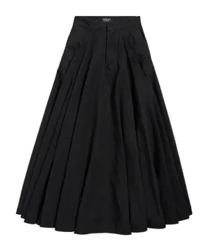Balenciaga Godet Maxi Skirt - Black