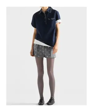 Prada Short-sleeved Polo Shirt - Navy