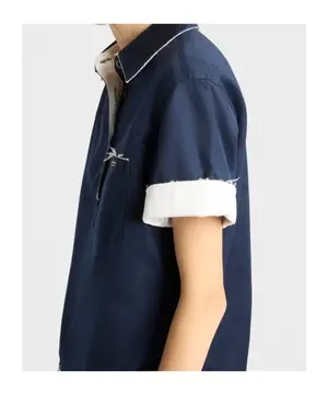 Prada Short-sleeved Polo Shirt - Navy