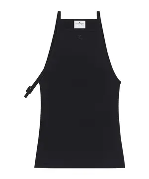 COURREGES Courrèges Ribbed Halter Top With Buckle Detail
