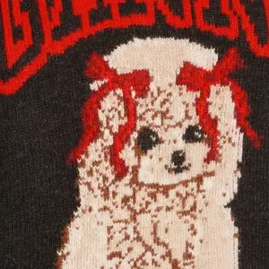 GANNI Graphic Dog Knit Jumper - Black