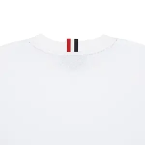 Thom Browne 4-bar Stripe Detail T-shirt - White