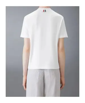 Thom Browne 4-bar Stripe Detail T-shirt - White