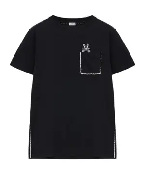 Loewe Anagram Embroidered Crewneck T-shirt - Black