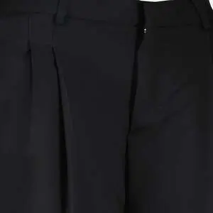 AMI Paris Pleated Wide-leg Bermuda Shorts - Black