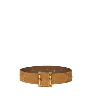 Etro Etro Wide Studded Belt Camel