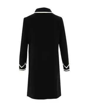Moschino Contrast Trim Lapel Coat