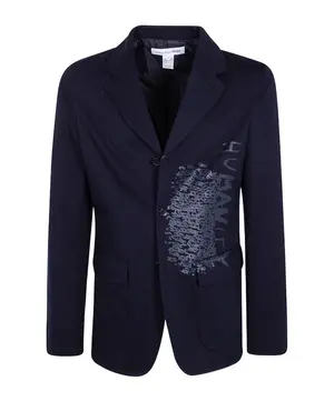 Comme Des Garçons Graphic Printed Blazer