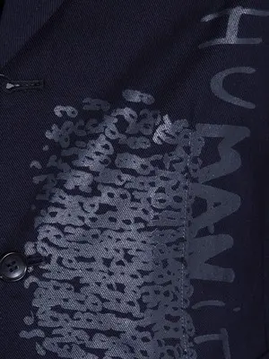 Comme Des Garçons Graphic Printed Blazer