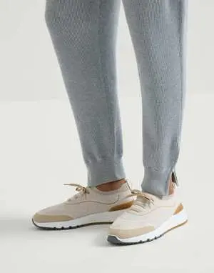 Brunello Cucinelli Knit Low-top Sneakers With Tie Fastening