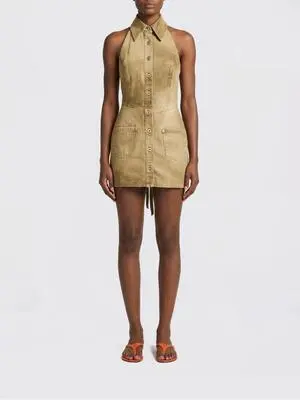 Blumarine Buttoned Halterneck Mini Dress - No