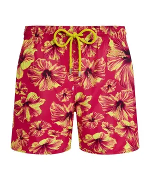 Vilebrequin Vilebrequin Hibiscus Print Swim Shorts Red