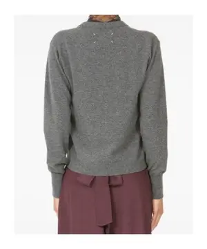 MAISON MARGIELA Long-sleeved V-neck Cardigan With Pockets - Black