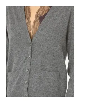 MAISON MARGIELA Long-sleeved V-neck Cardigan With Pockets - Black