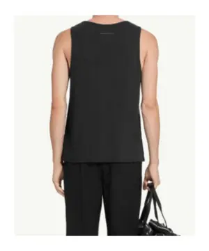 MAISON MARGIELA Logo-patch Tank Top - Black