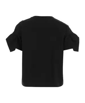Sacai Short Sleeve T-shirt With Graphic Detail - Black